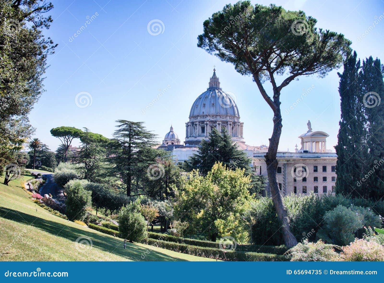 Vatican Gardens stock image. Image of rome, cathedral - 65694735