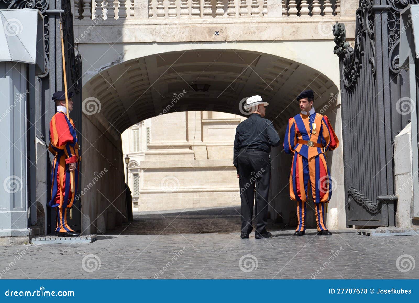 Vatican Guard By Swiss Guard Soldiers. The Swiss Guard Is Currently The ...