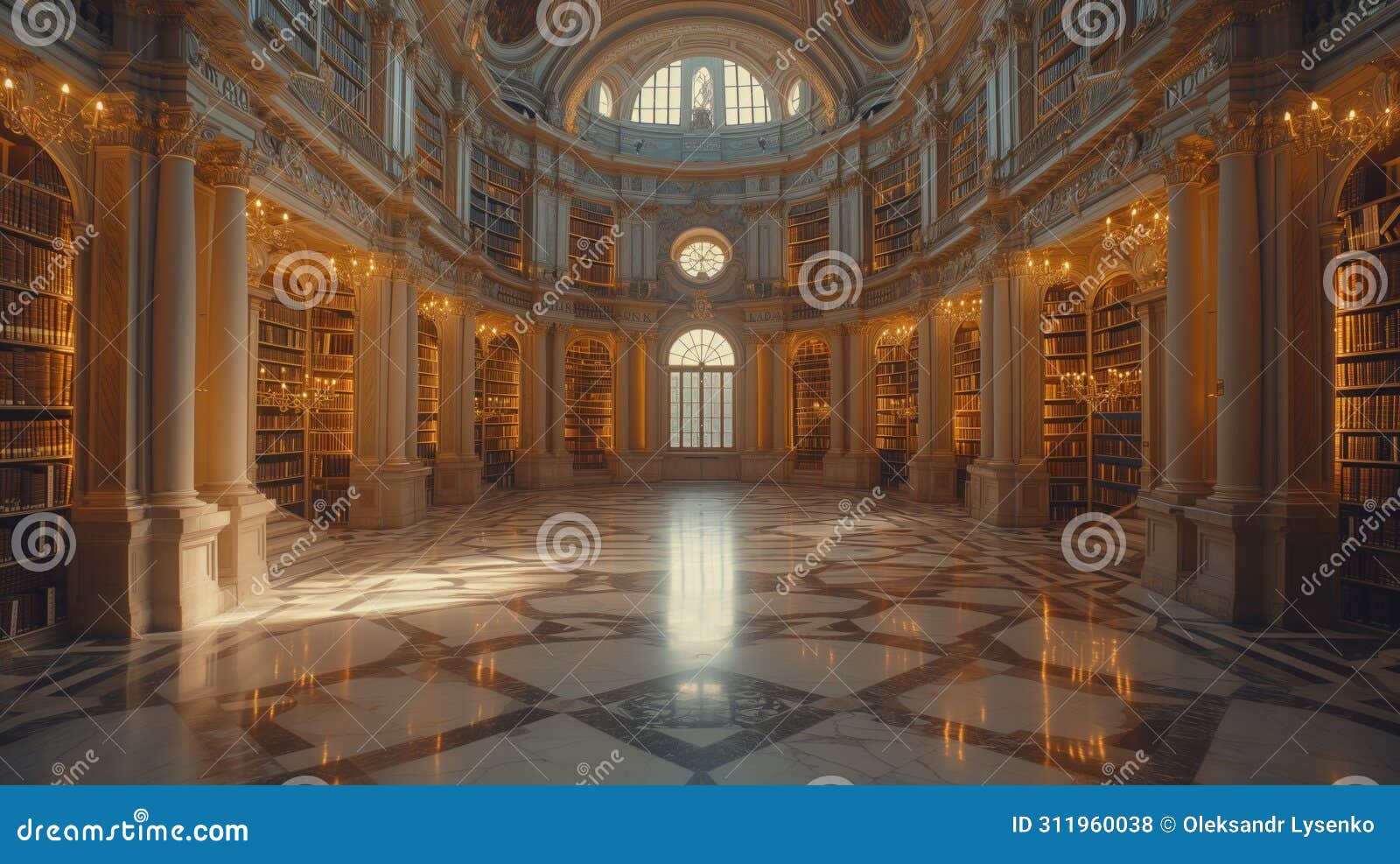 Vatican Library Interior Version Stock Illustration - Illustration of ...