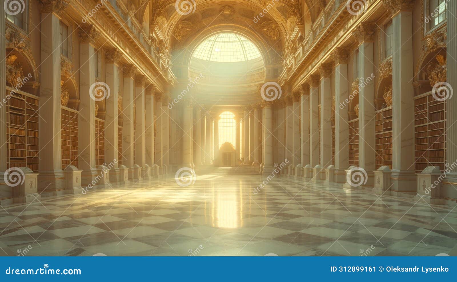 Vatican Library Interior Version Stock Illustration - Illustration of ...
