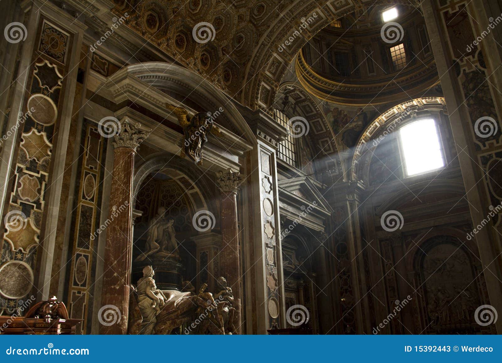 Vatican light rays editorial stock photo. Image of gold - 15392443