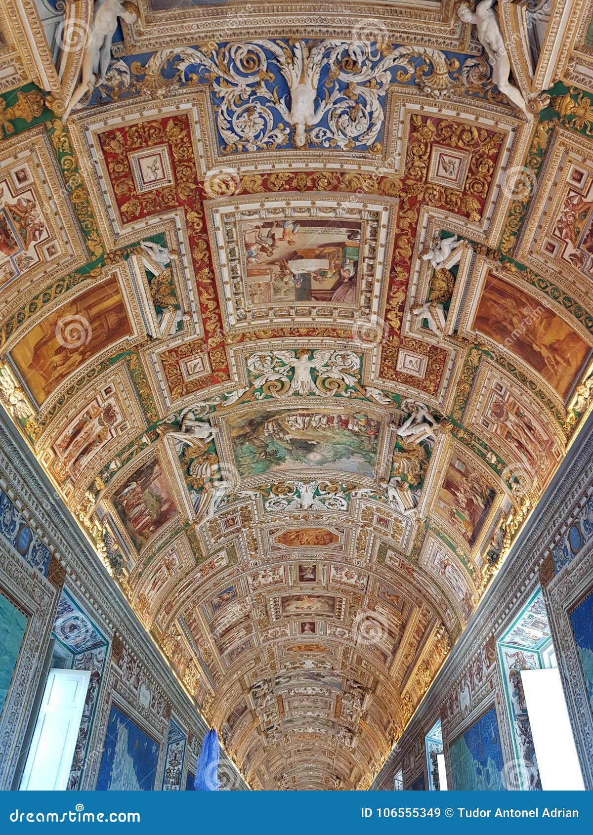Vatican Museum Ceiling editorial stock image. Image of ceiling - 106555349