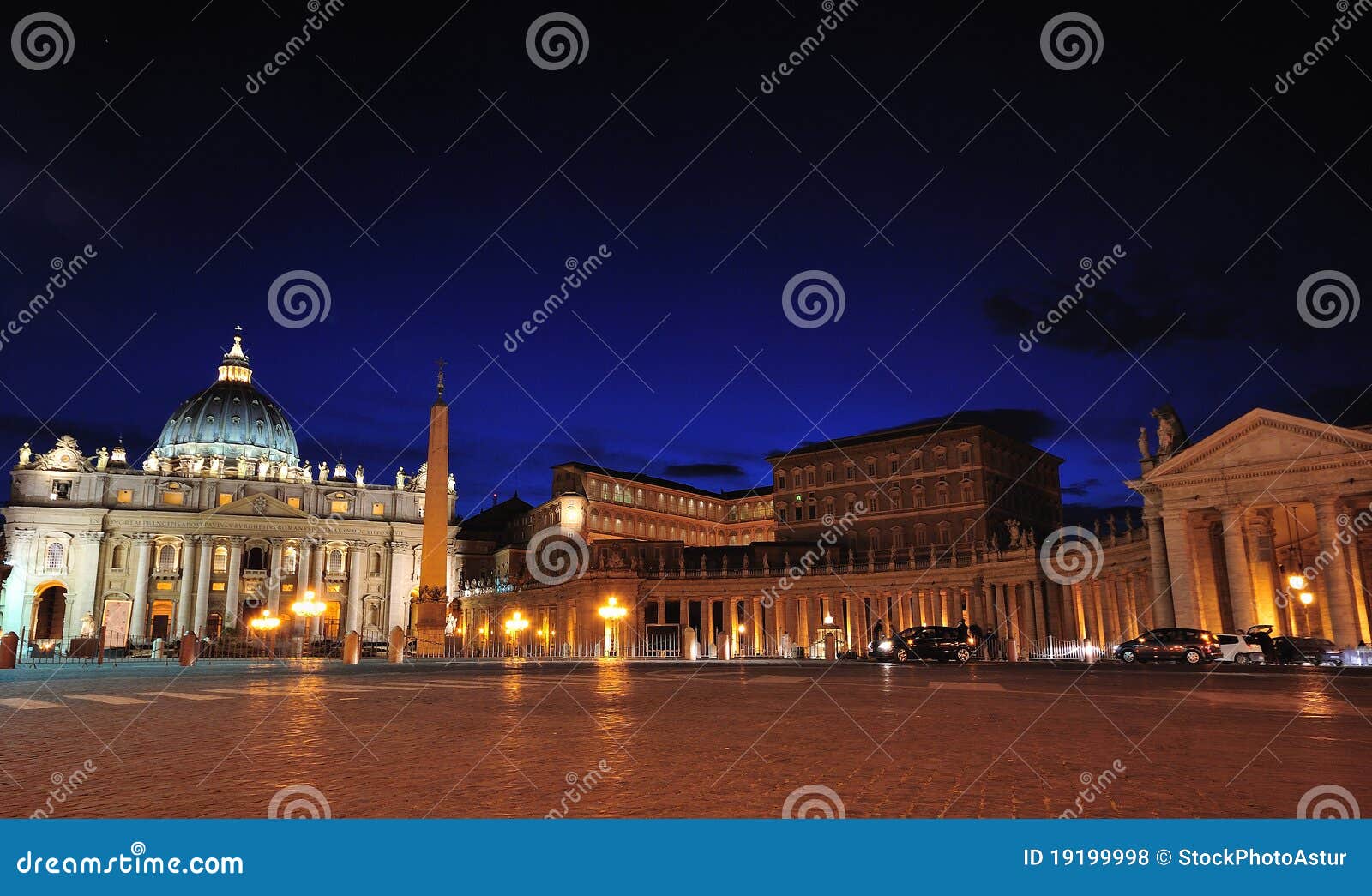 Vatican by night. editorial stock photo. Image of pedro - 19199998