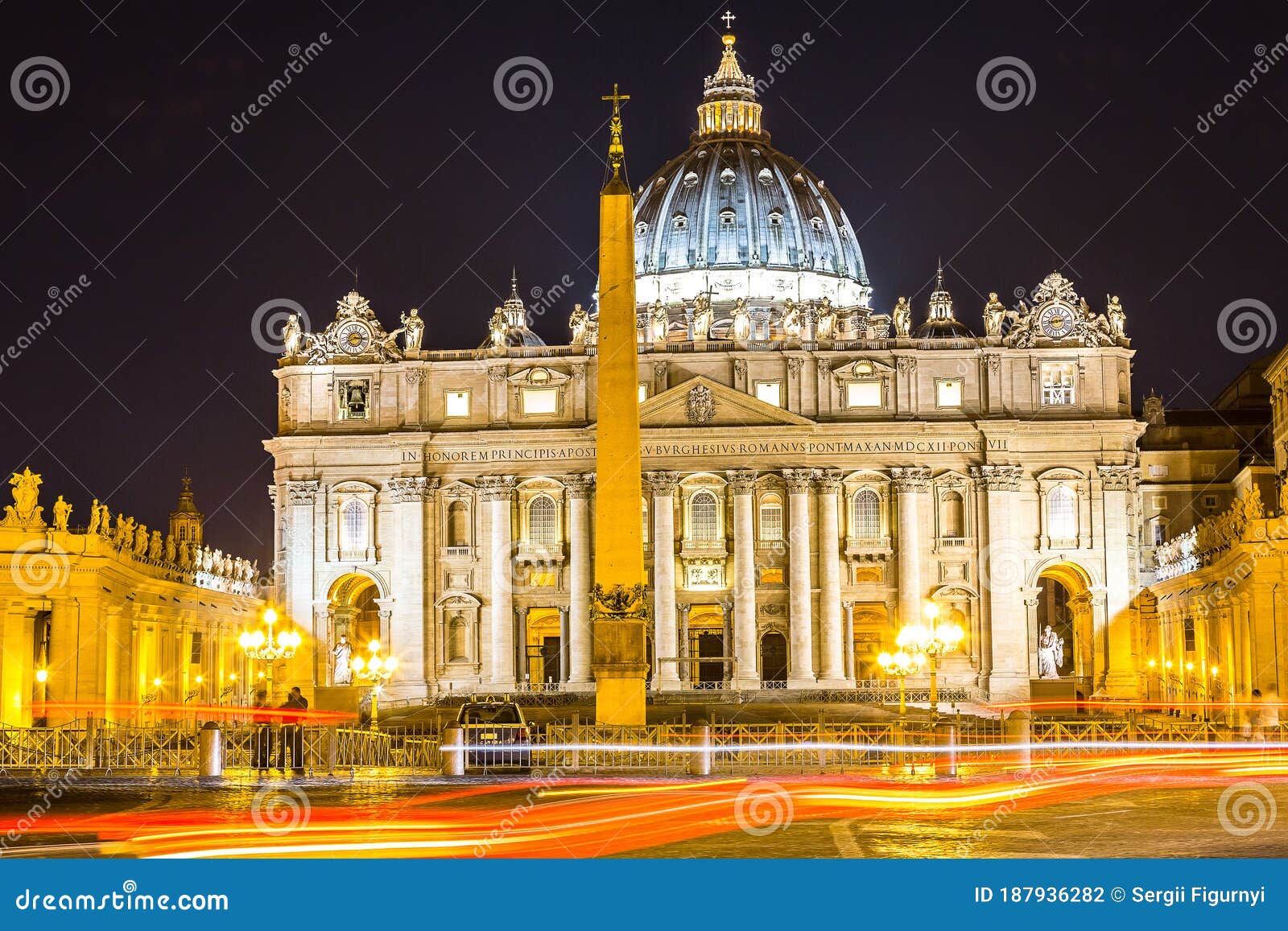 Vatican at night editorial photography. Image of church - 187936282