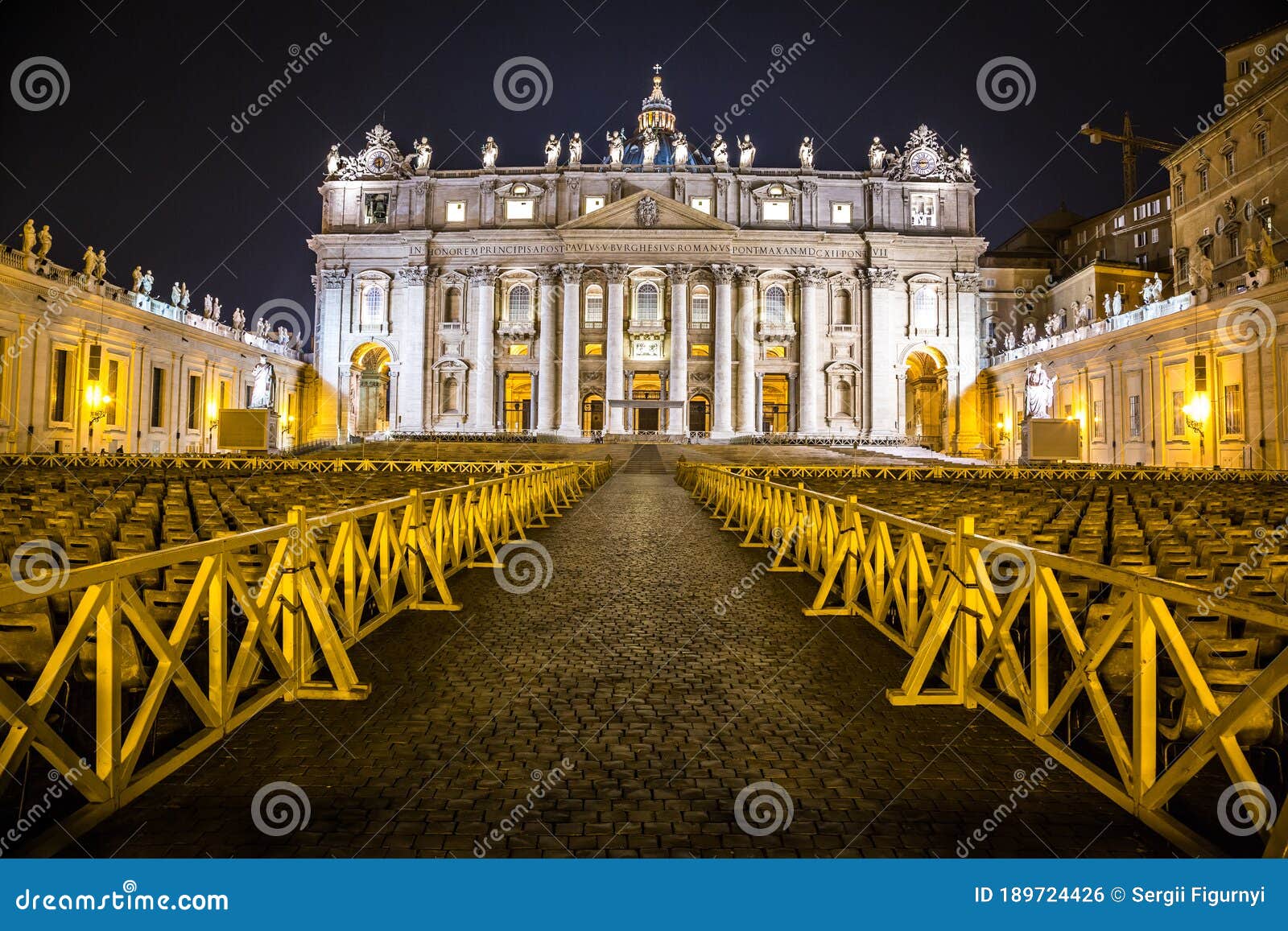 Vatican at night editorial photo. Image of sunset, rome - 189724426