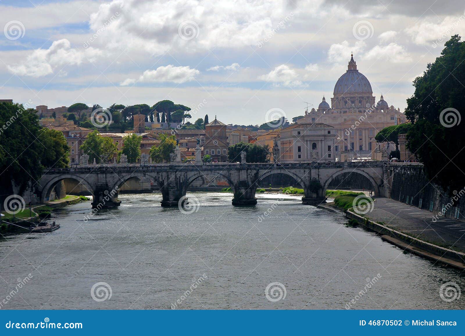 Vatican panorama stock photo. Image of europe, pietro - 46870502