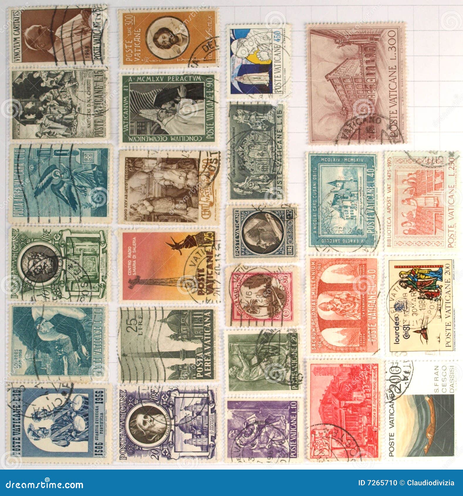 Vatican stamps editorial image. Image of mail, europe - 7265710