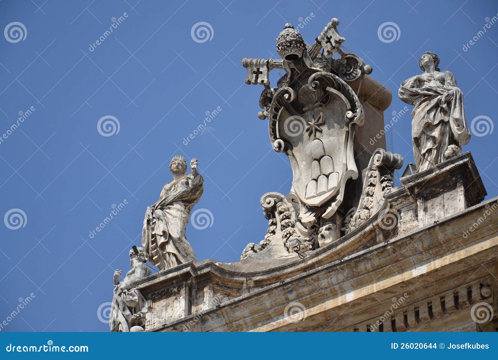 Vatican Symbol at St. Peter S Basilica Stock Photo - Image of history ...
