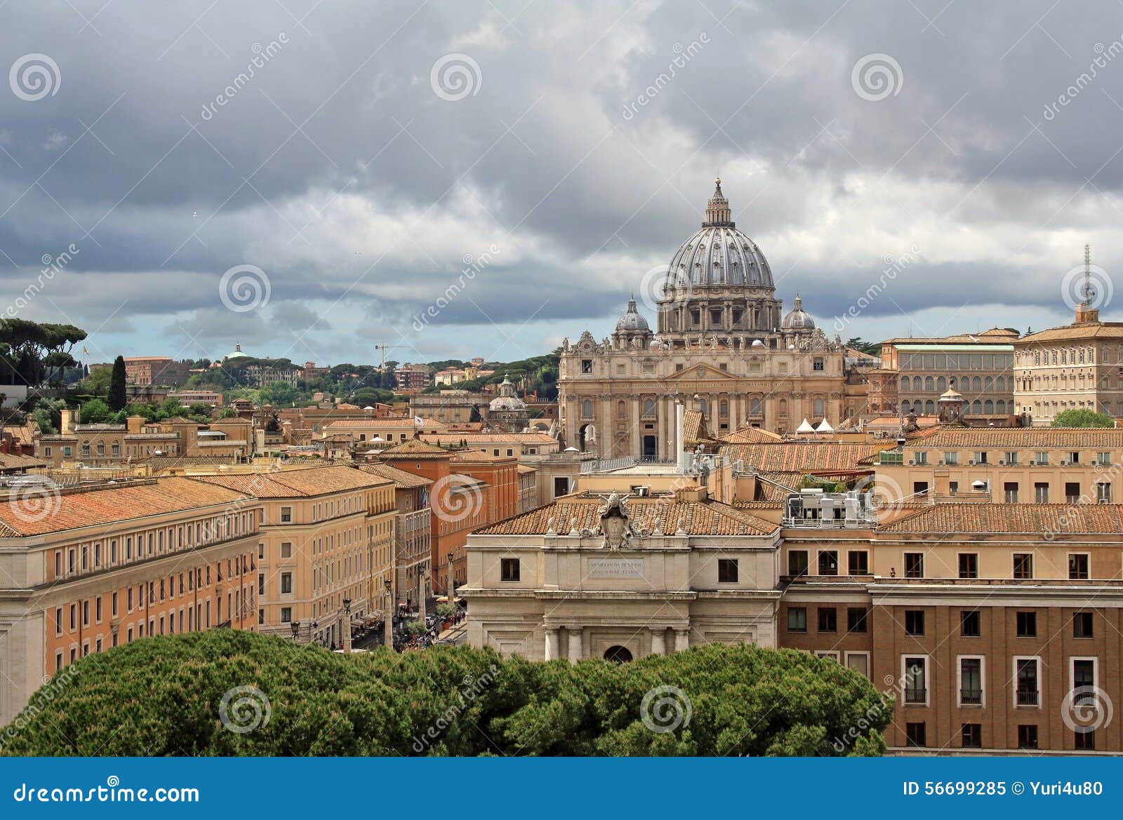 Vatican view stock image. Image of outdoors, rome, capital - 56699285