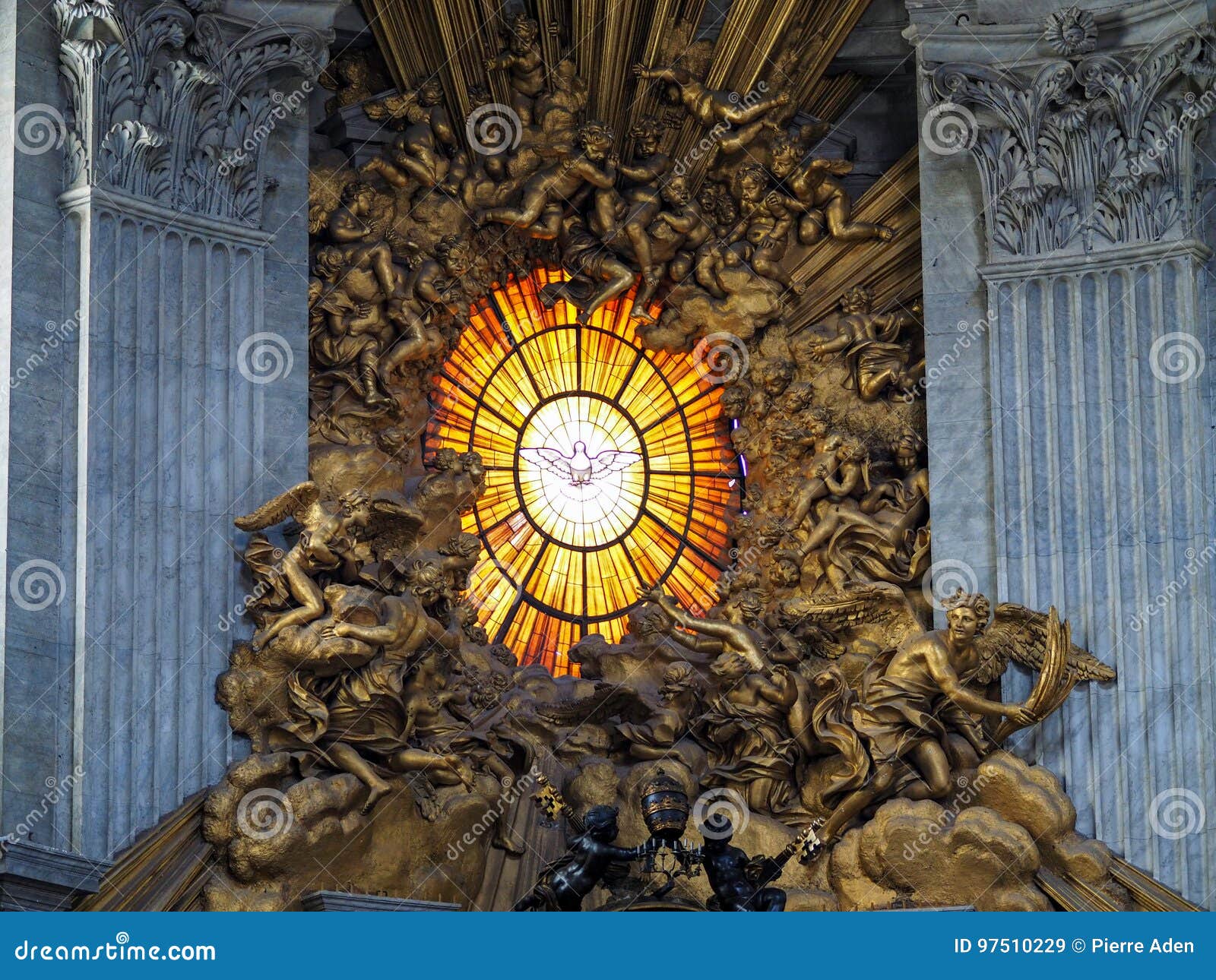 Vatican window editorial stock image. Image of dove, architecture ...