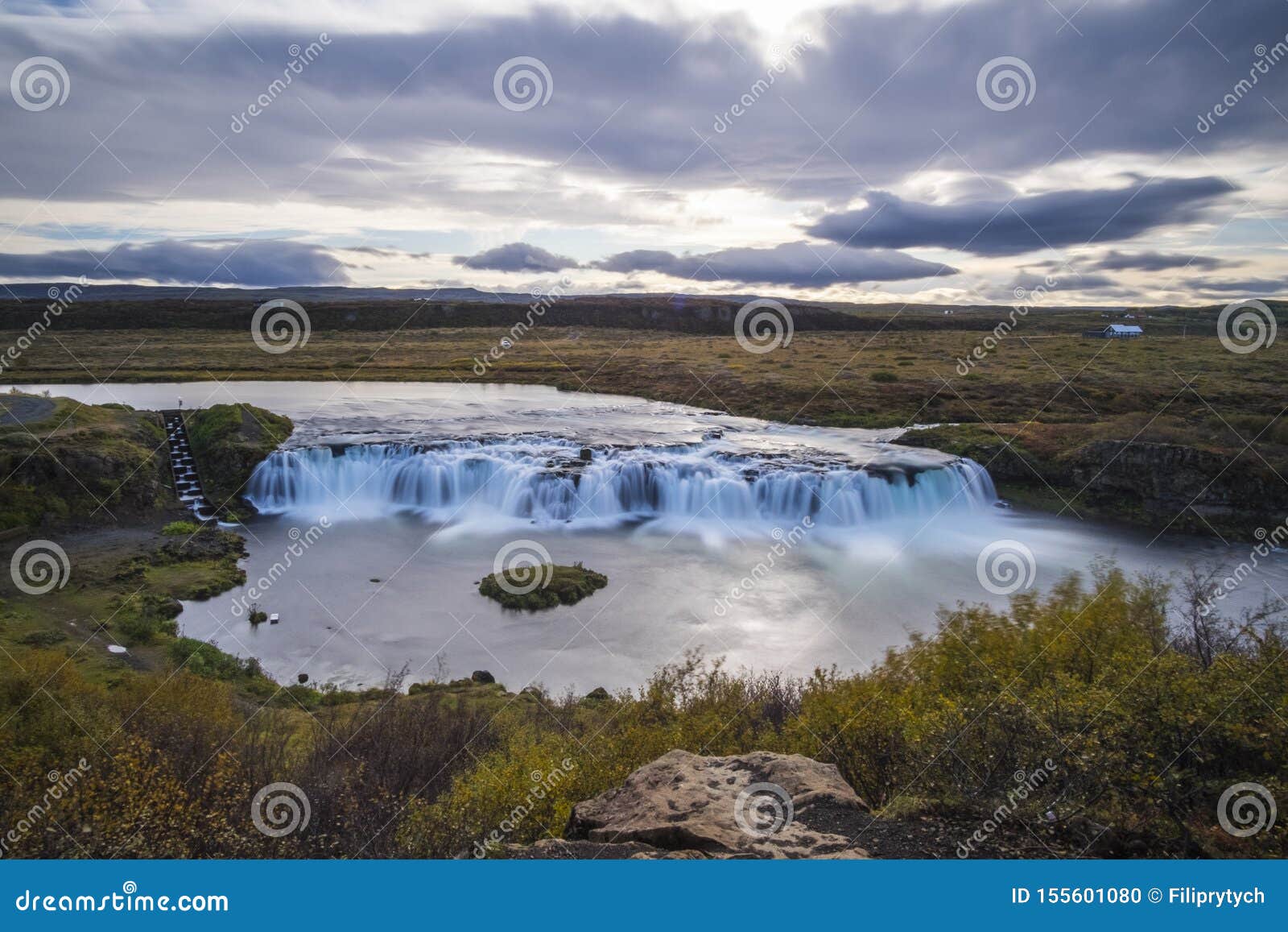 Vatnsleysufoss or Faxi Waterfall Faxafoss, Iceland Stock Photo - Image ...
