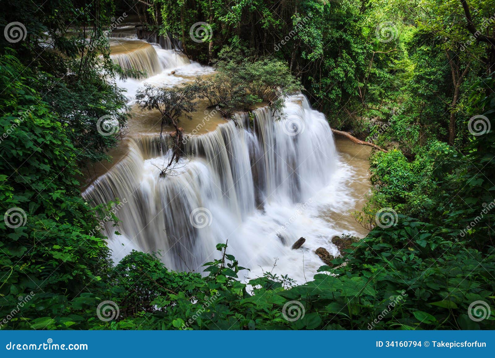 Vattenfall I Tropisk Regnskog Arkivfoto - Bild av tropiskt, plats: 34160794