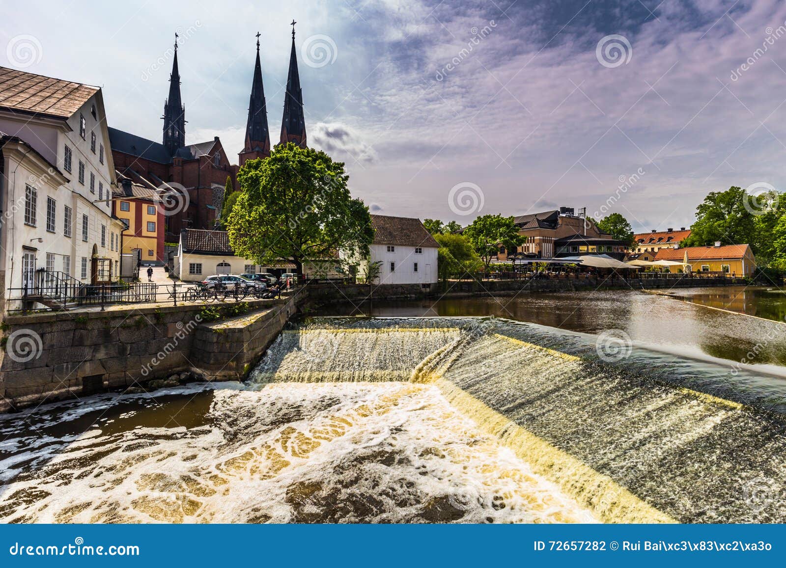 Vattenfall I Uppsala Den Gamla Staden, Sverige Arkivfoto - Bild av ...