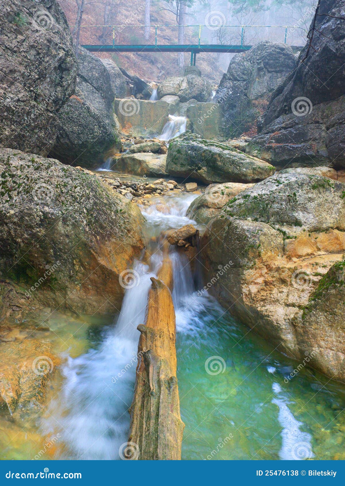 Vattenfall och stenar arkivfoto. Bild av flod, skog, lövverk - 25476138
