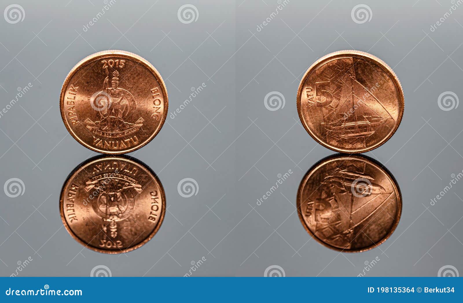 A 5 Vatu Coin from the Island State of Vanuatu Stock Photo - Image of ...