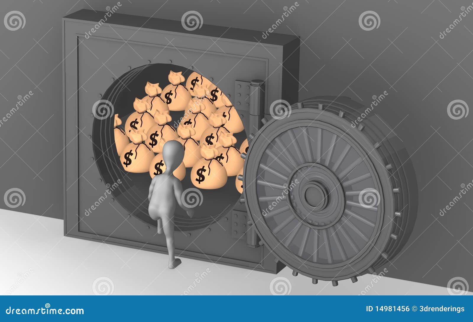 Vault stock illustration. Illustration of deposit, safe - 14981456