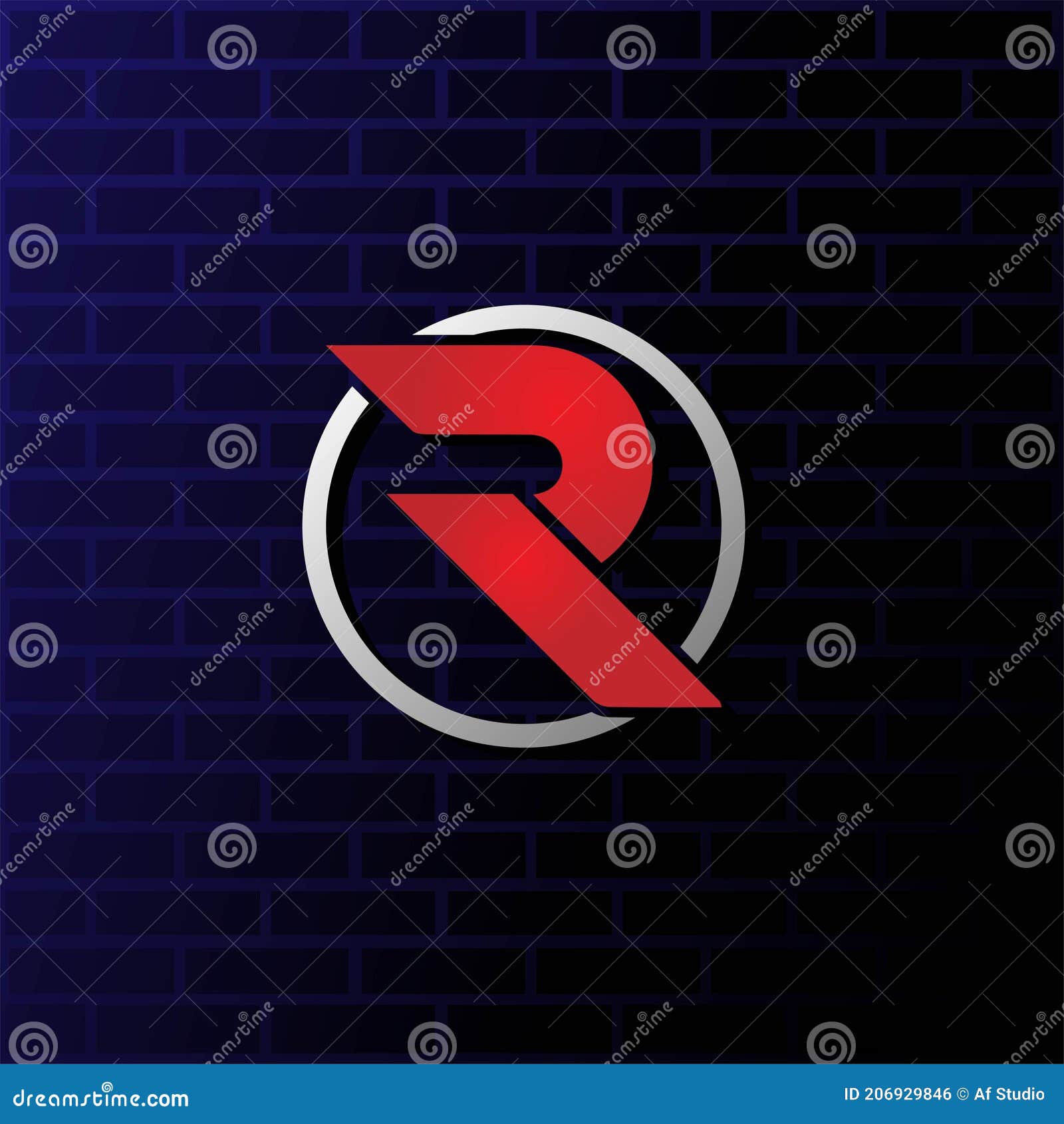 Simple Initial Letter R Monogram Logo Design Vector Stock Vector ...