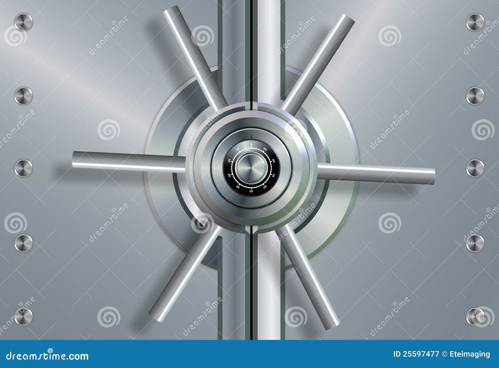 Vault stock illustration. Illustration of security, metal - 25597477