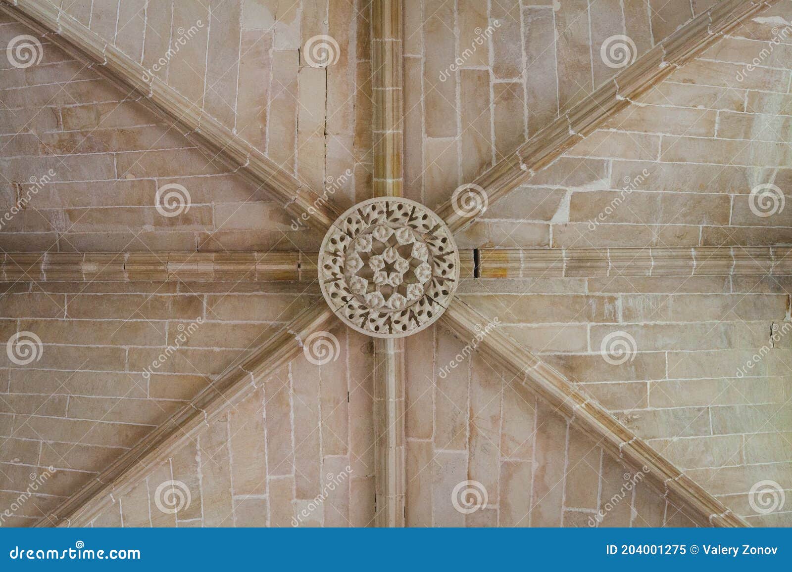 Vault of an Ancient Gothic Monastery Stock Image - Image of hall ...