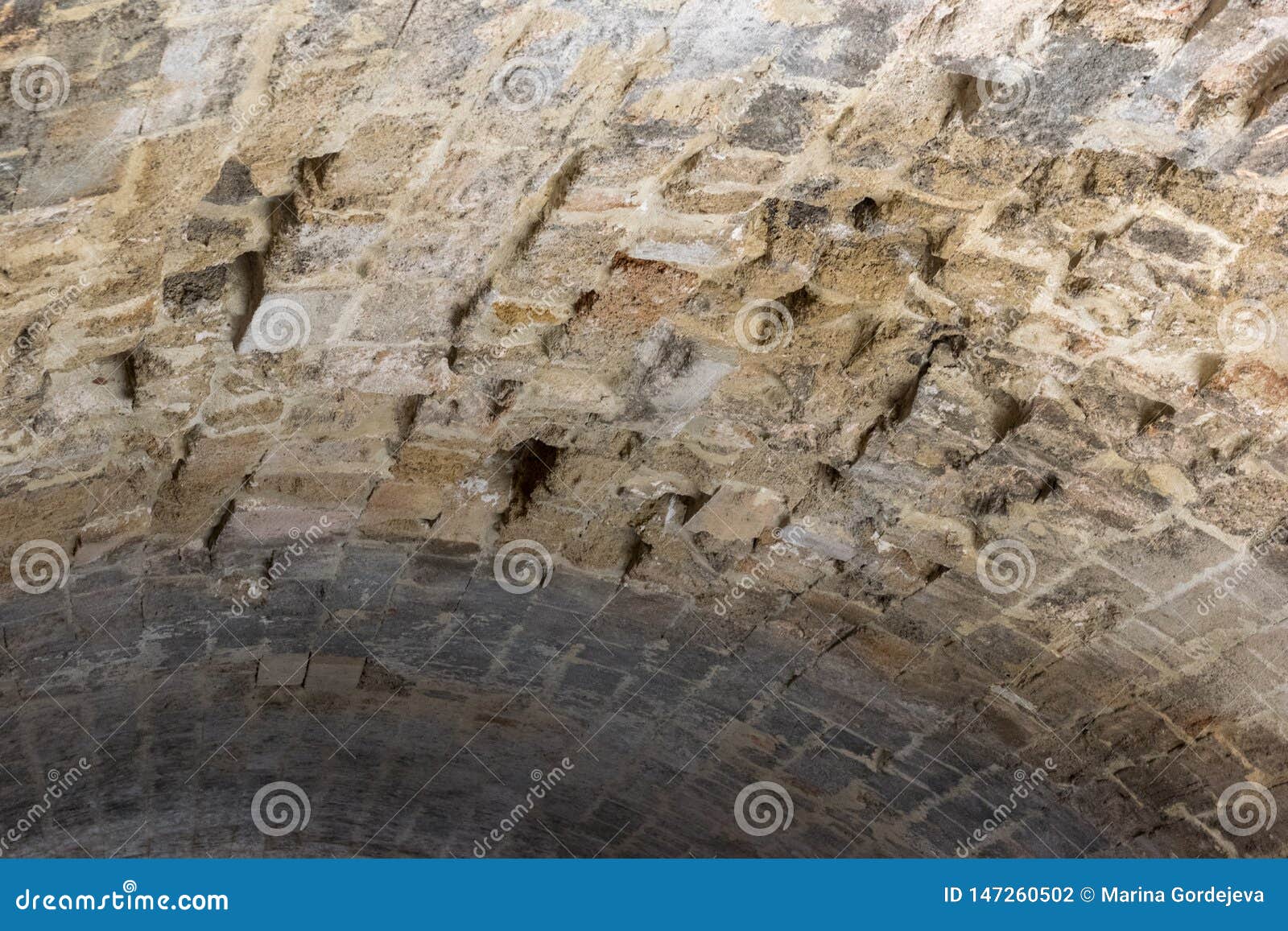 Vault of an Ancient Stone Arch Stock Photo - Image of architecture ...