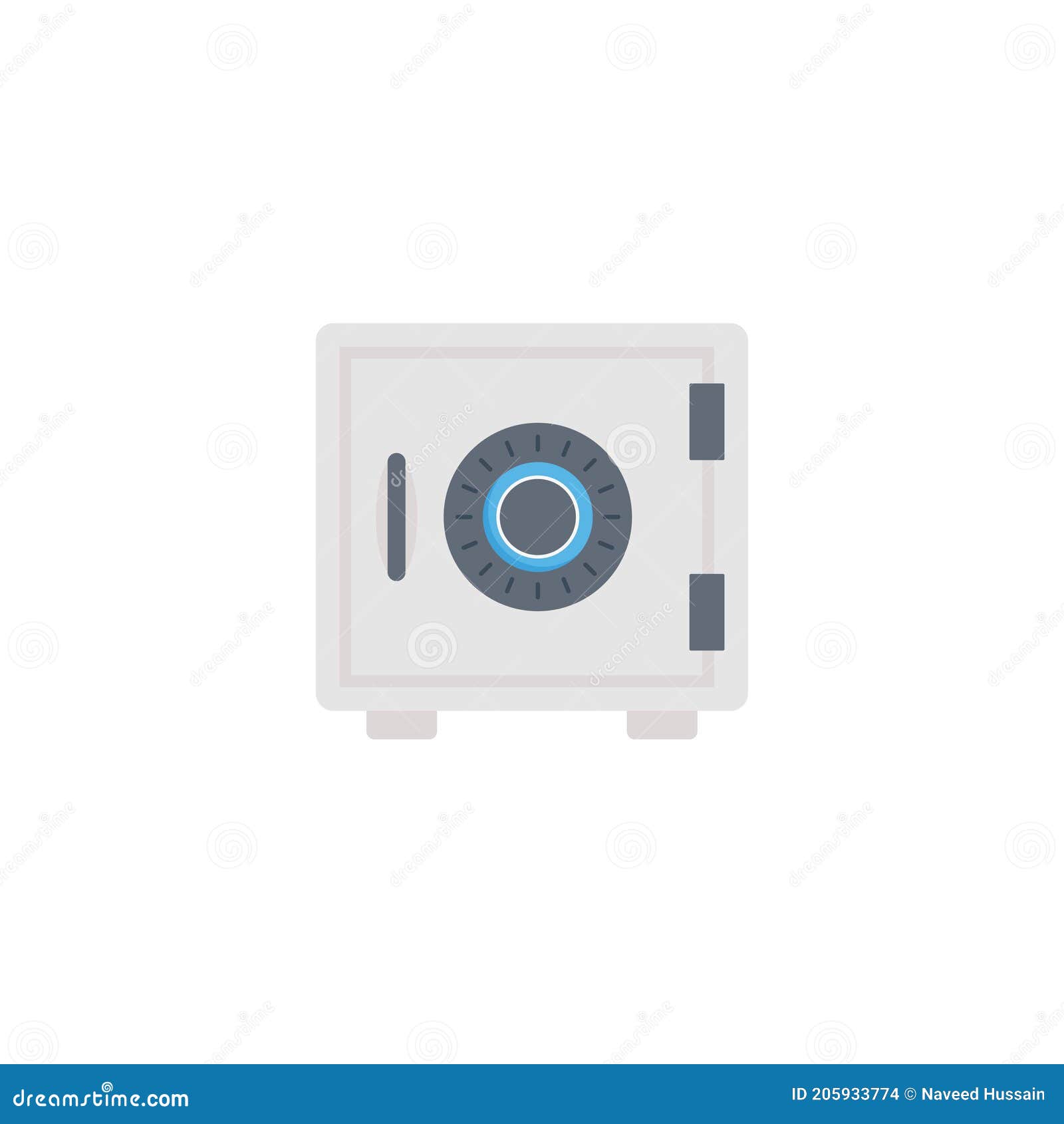 Vault Vector Flat Colour Icon Stock Vector - Illustration of security ...