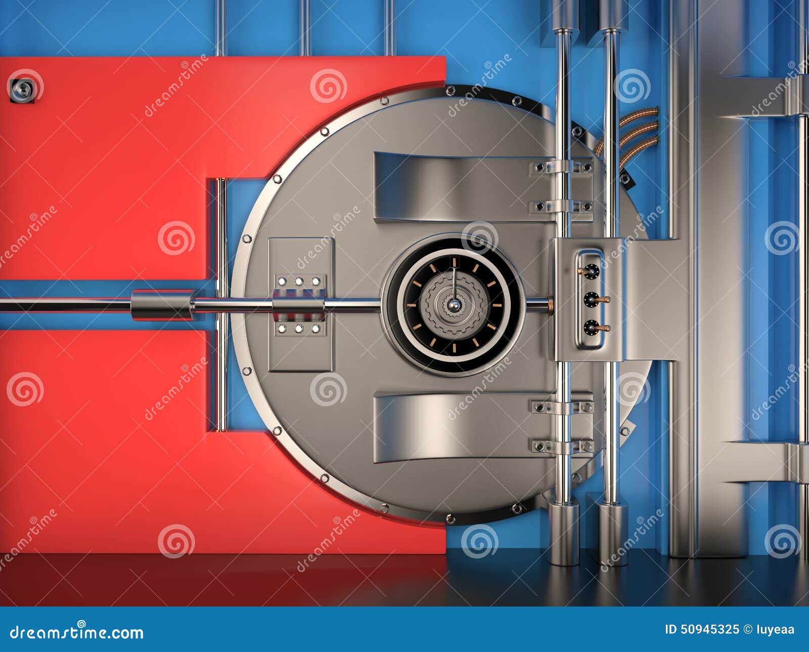 Vault Door, 3D stock illustration. Illustration of password - 50945325