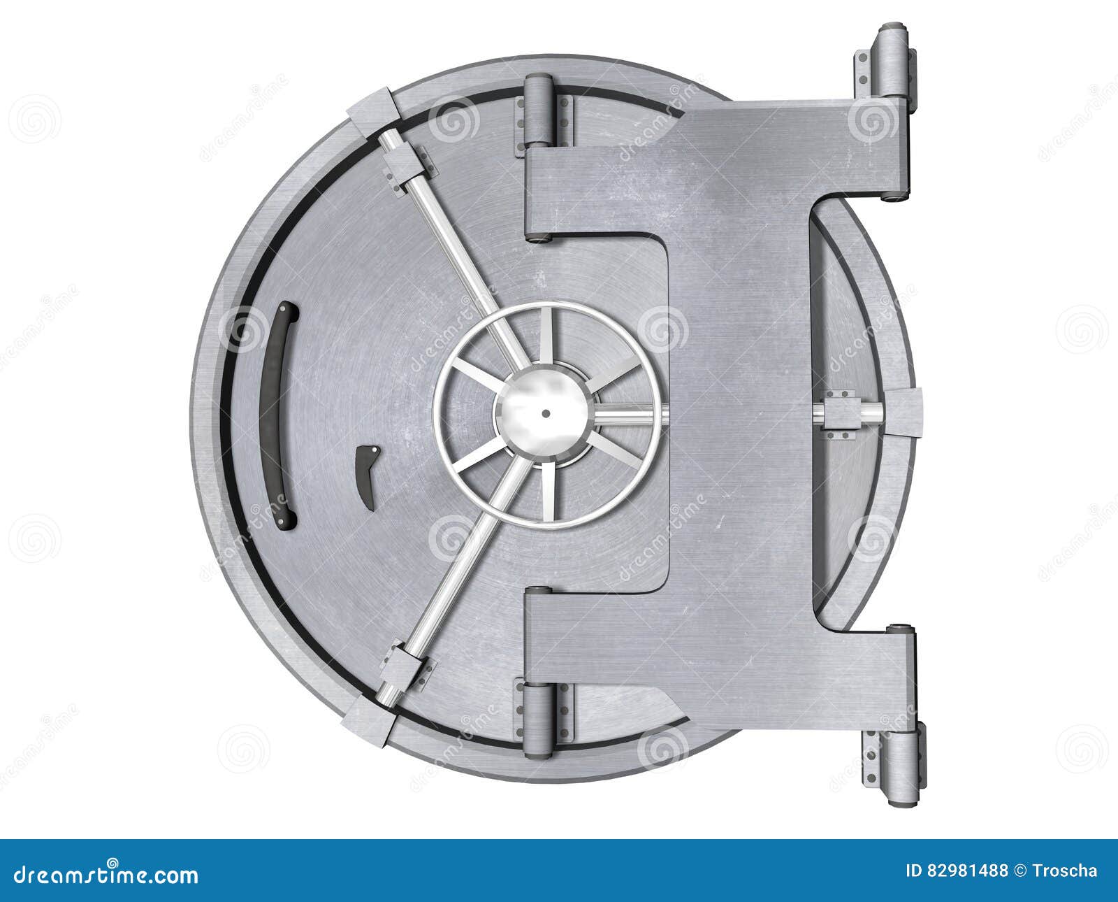 Vault door isolated stock illustration. Illustration of metallic - 82981488