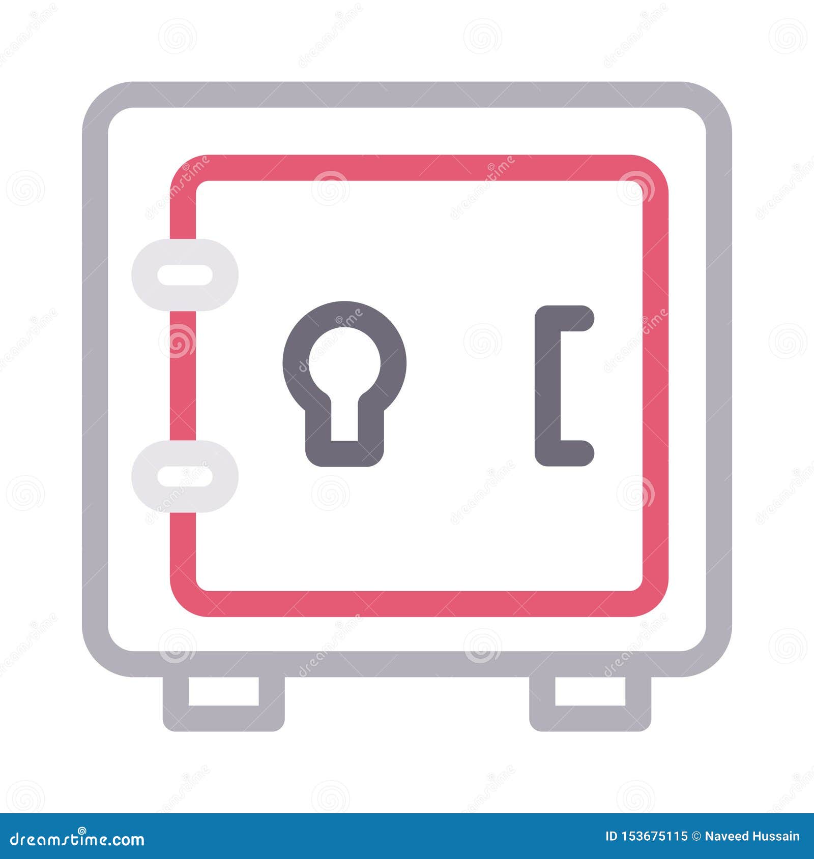 Vault Colour Line Vector Icon Stock Vector - Illustration of pack ...