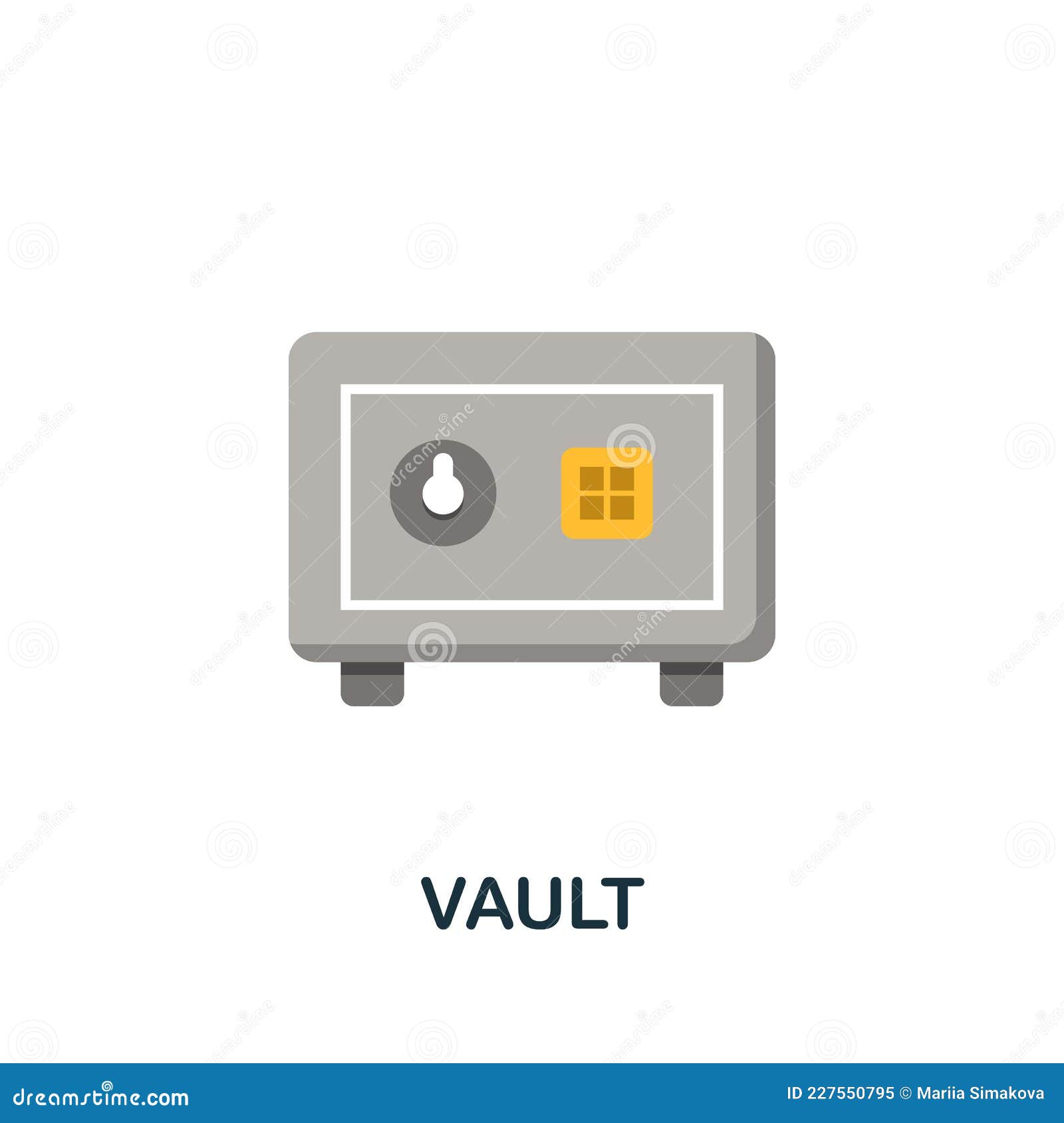 Vault Icon. Flat Sign Element from Data Analytics Collection. Creative ...