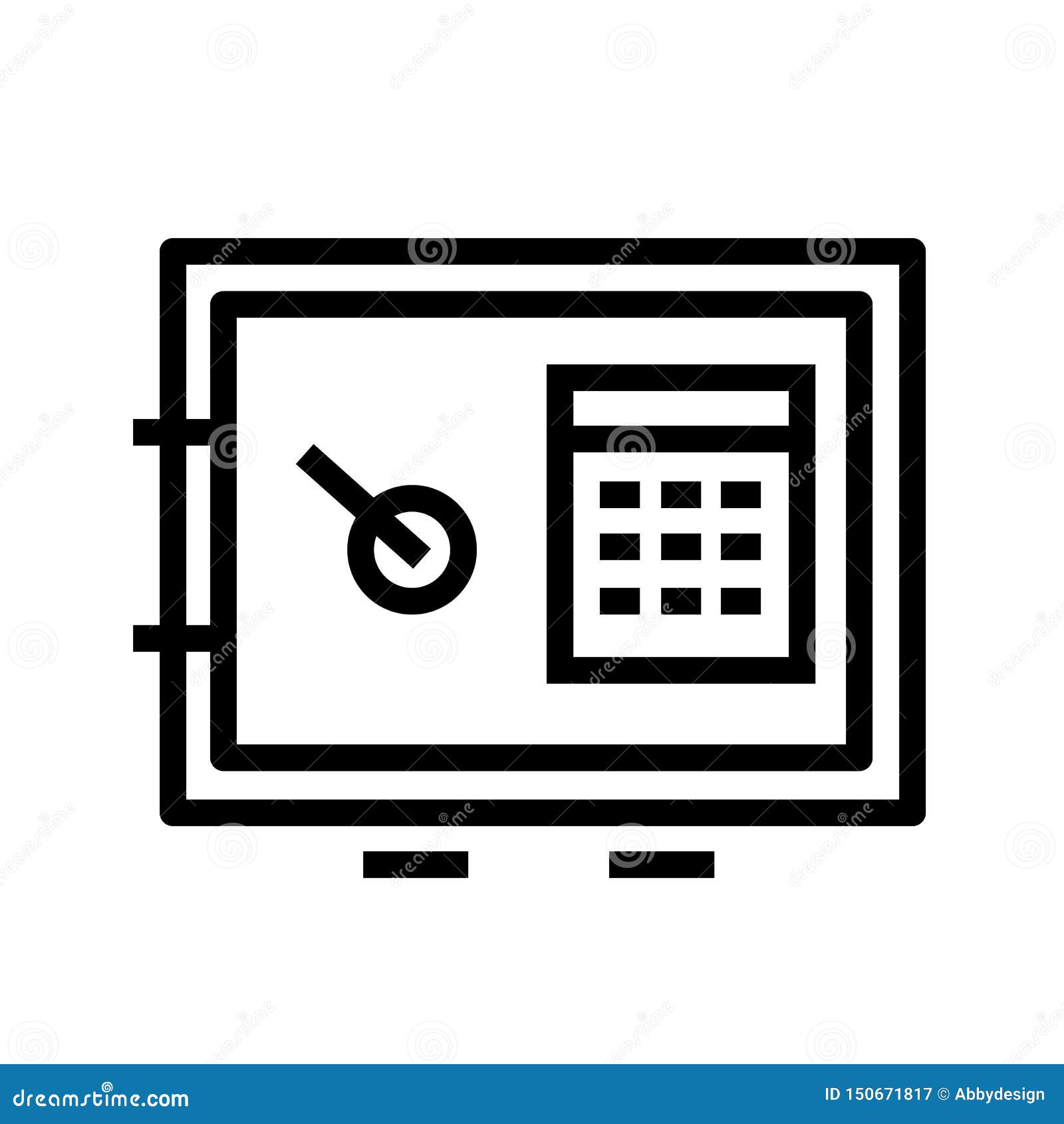 Vault Icon Vector stock vector. Illustration of isolated - 150671817