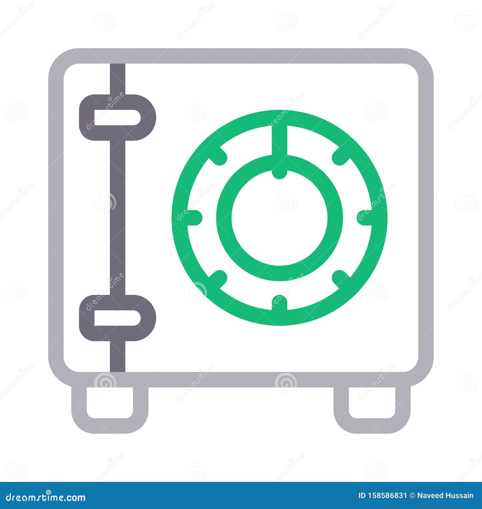 Vault Color Line Vector Icon Stock Illustration - Illustration of ...