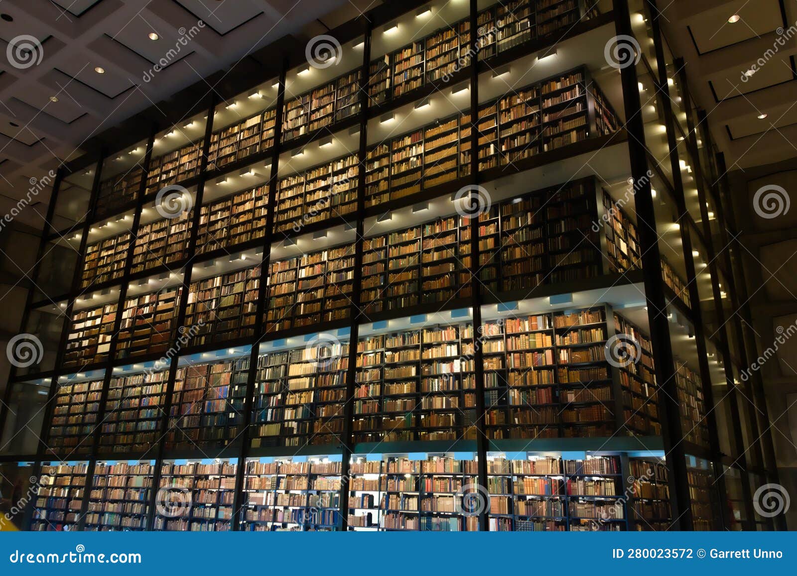 A Vault Of Rare And Treasured Books Housed In A Sealed Glass Tower