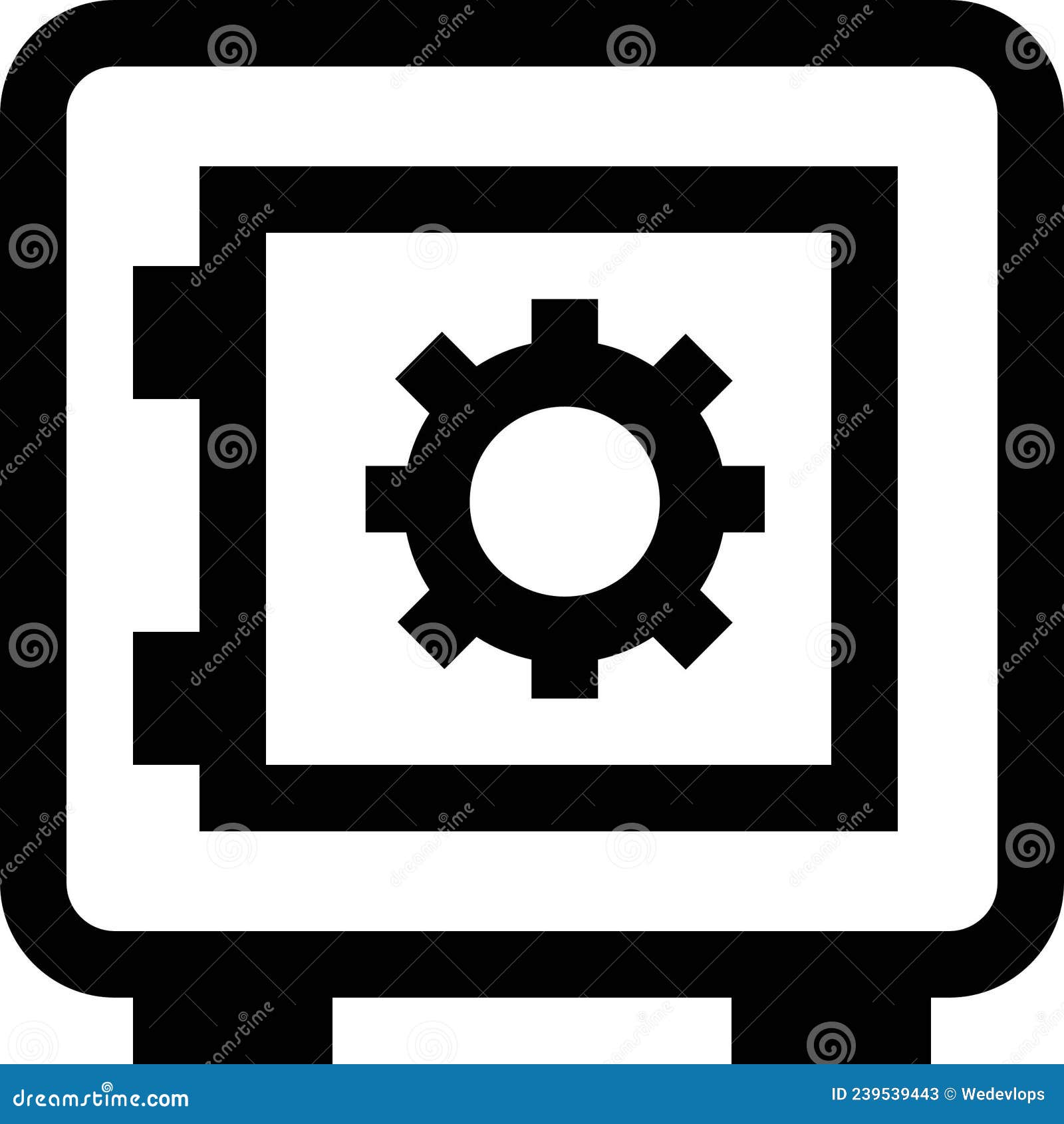 Vault Security Secured Access Safe Stock Image - Illustration of label ...