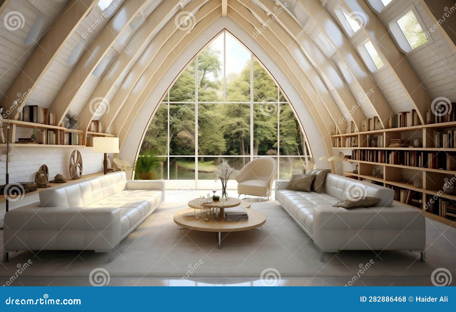 Vaulted Cathedral Ceiling in House: Interior Design of Spacious ...