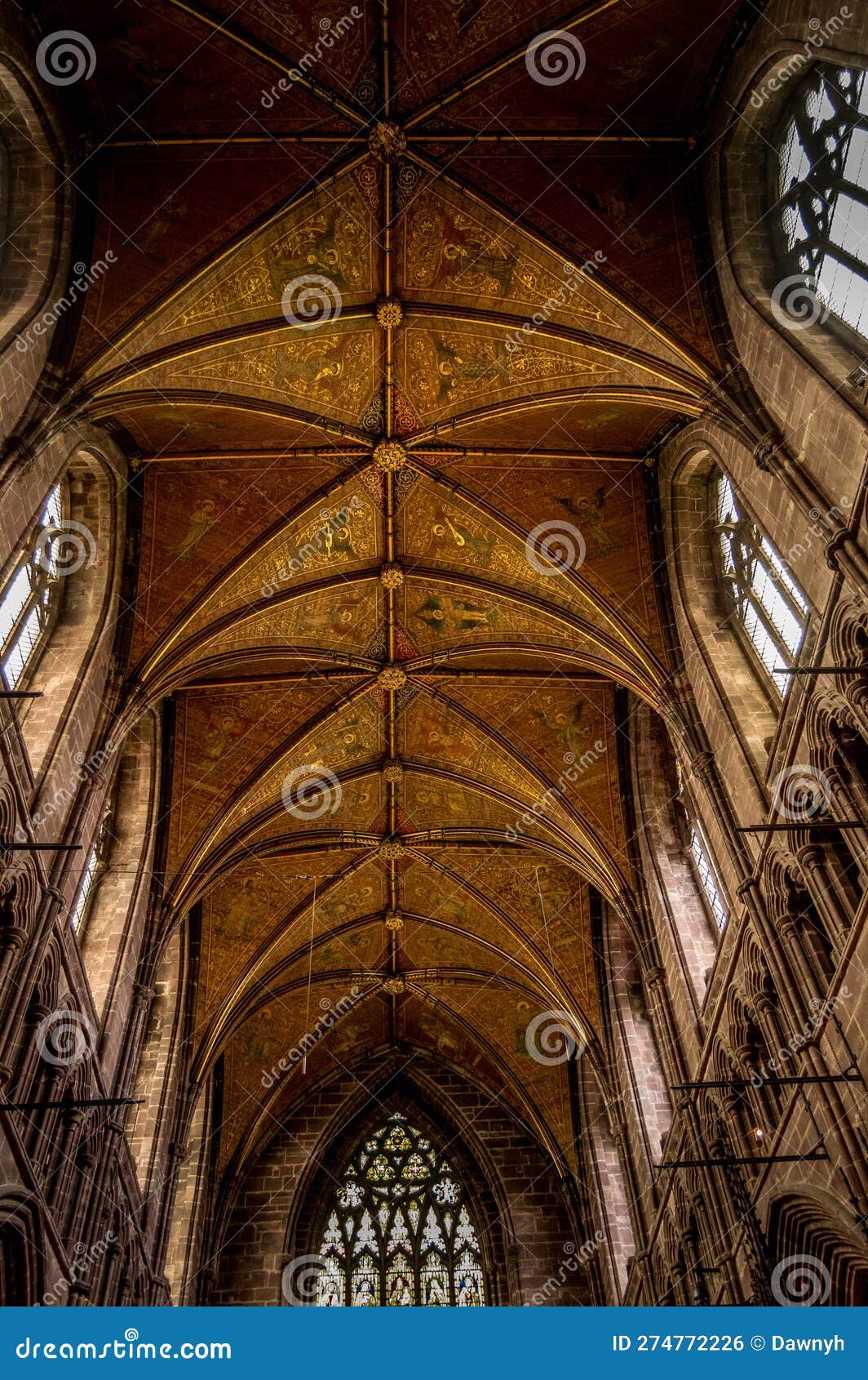 The Ceiling Inside Chester Cathedral Stock Photo - Image of monastery ...