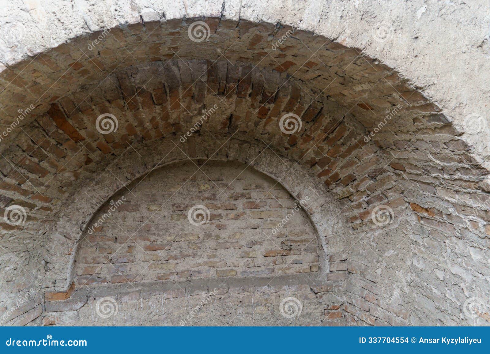 The Vaulted Ceilings in the Old Red Brick Building. an Old Dusty ...
