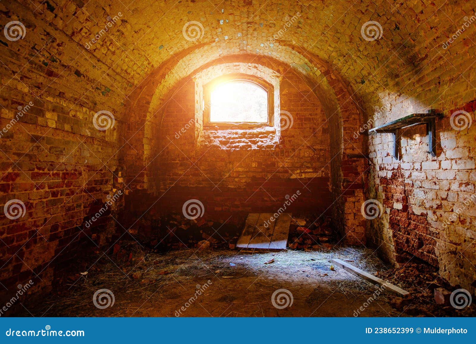 Vaulted Red Brick Dungeon Under Old Mansion Stock Image - Image of ...