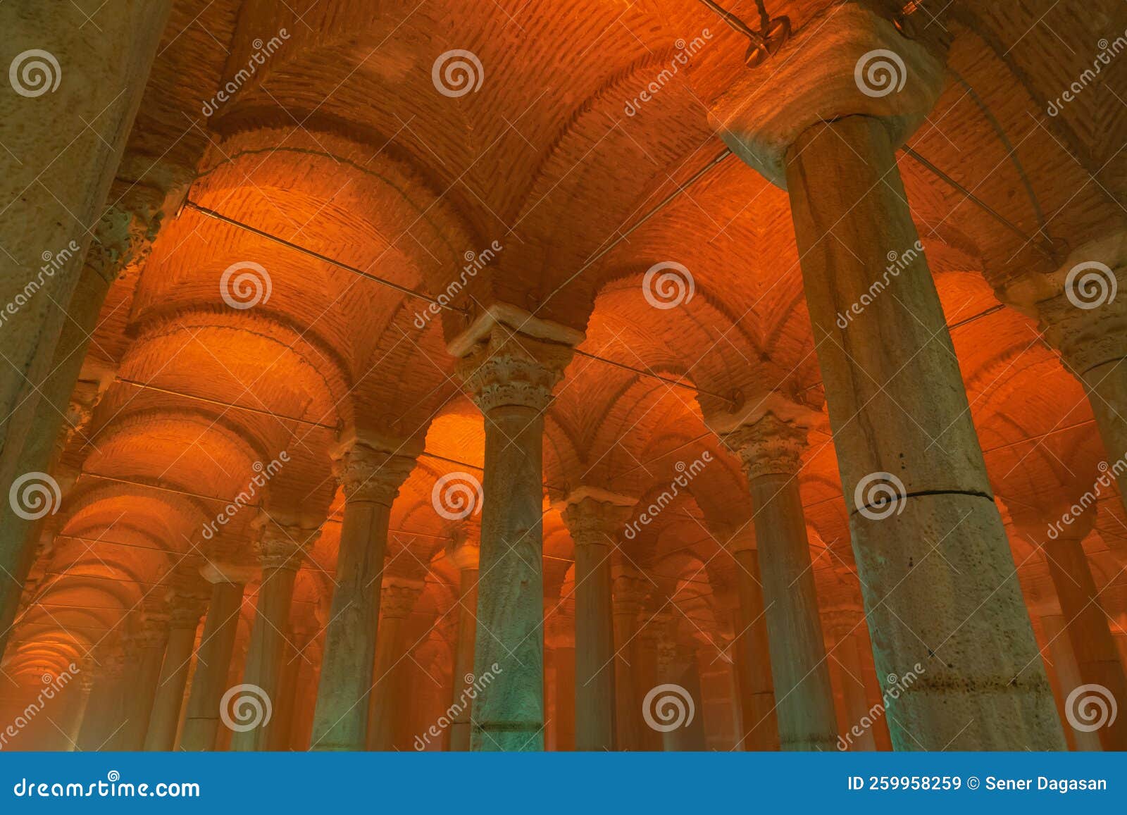 Vaults and Columns of a Cistern. Byzantine Architecture Background ...