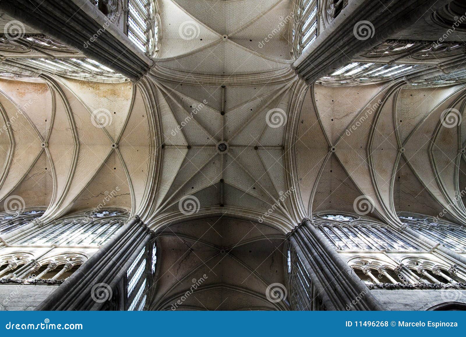 Vaults Crossing Amiens Cathedral Stock Photo - Image of architecture ...