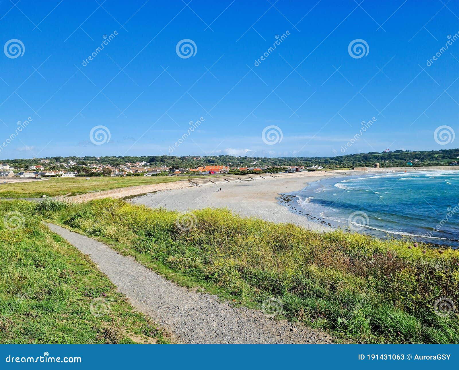 Vazon Bay, Guernsey Channel Islands Stock Image - Image of outside ...