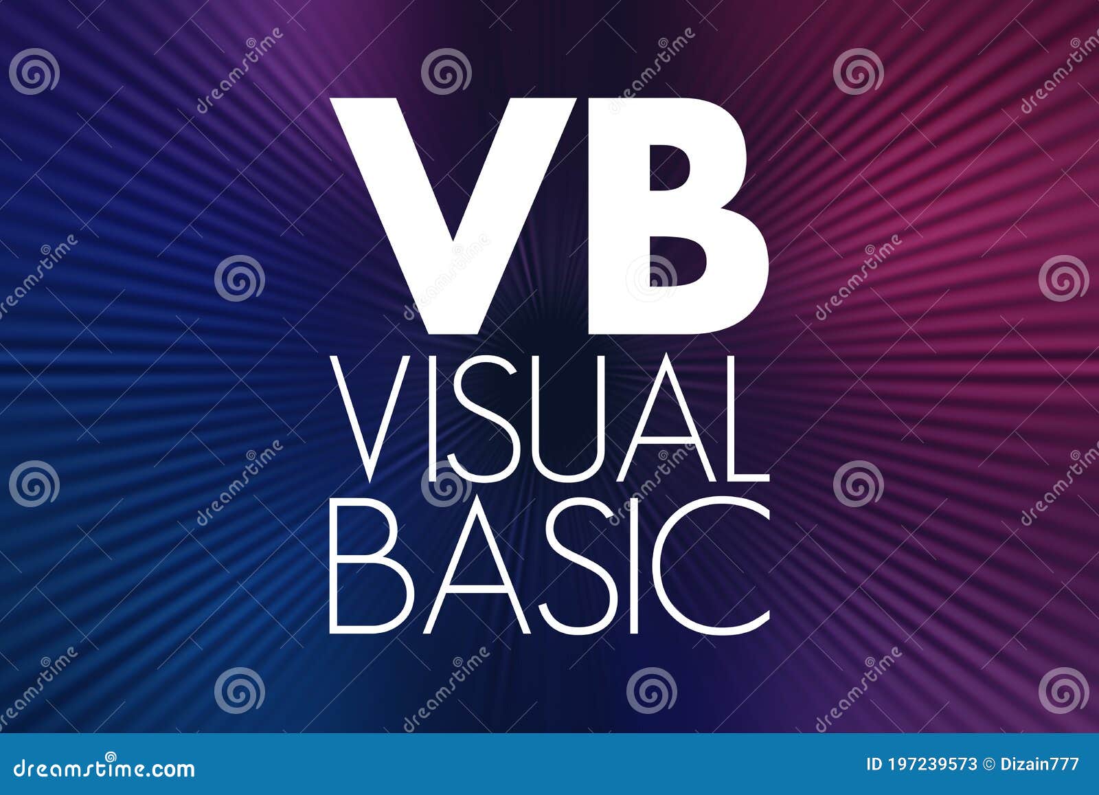 VB: Acrónimo De Visual Basic, Fondo De Concepto De Tecnología Stock de ilustración - Ilustración ...