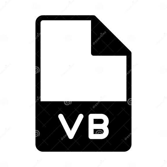 Vb File Type Icon. Document Files and Folder Format Symbol Icons, in ...