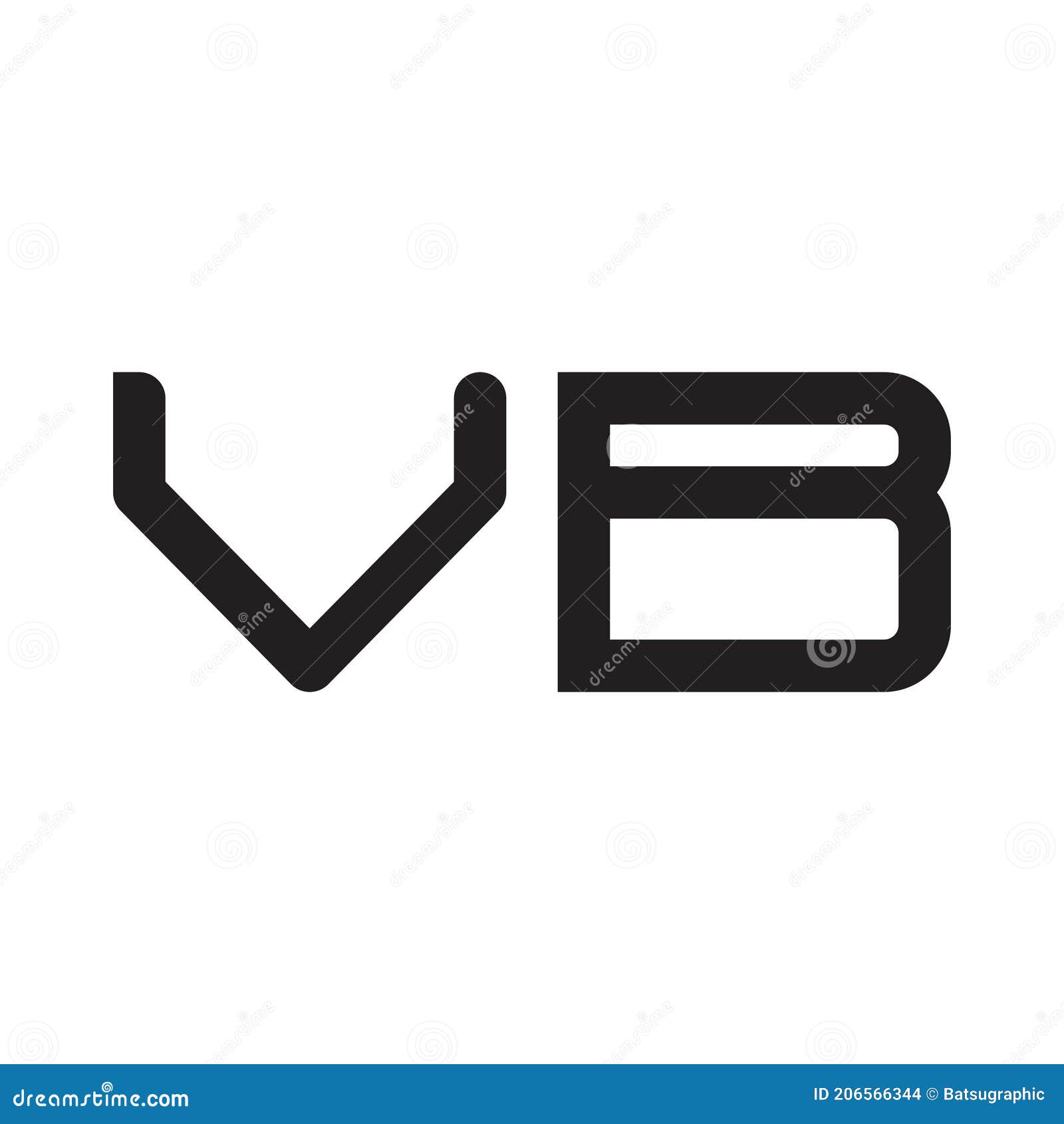 Vb Initial Letter Vector Logo Icon Stock Vector - Illustration of ...