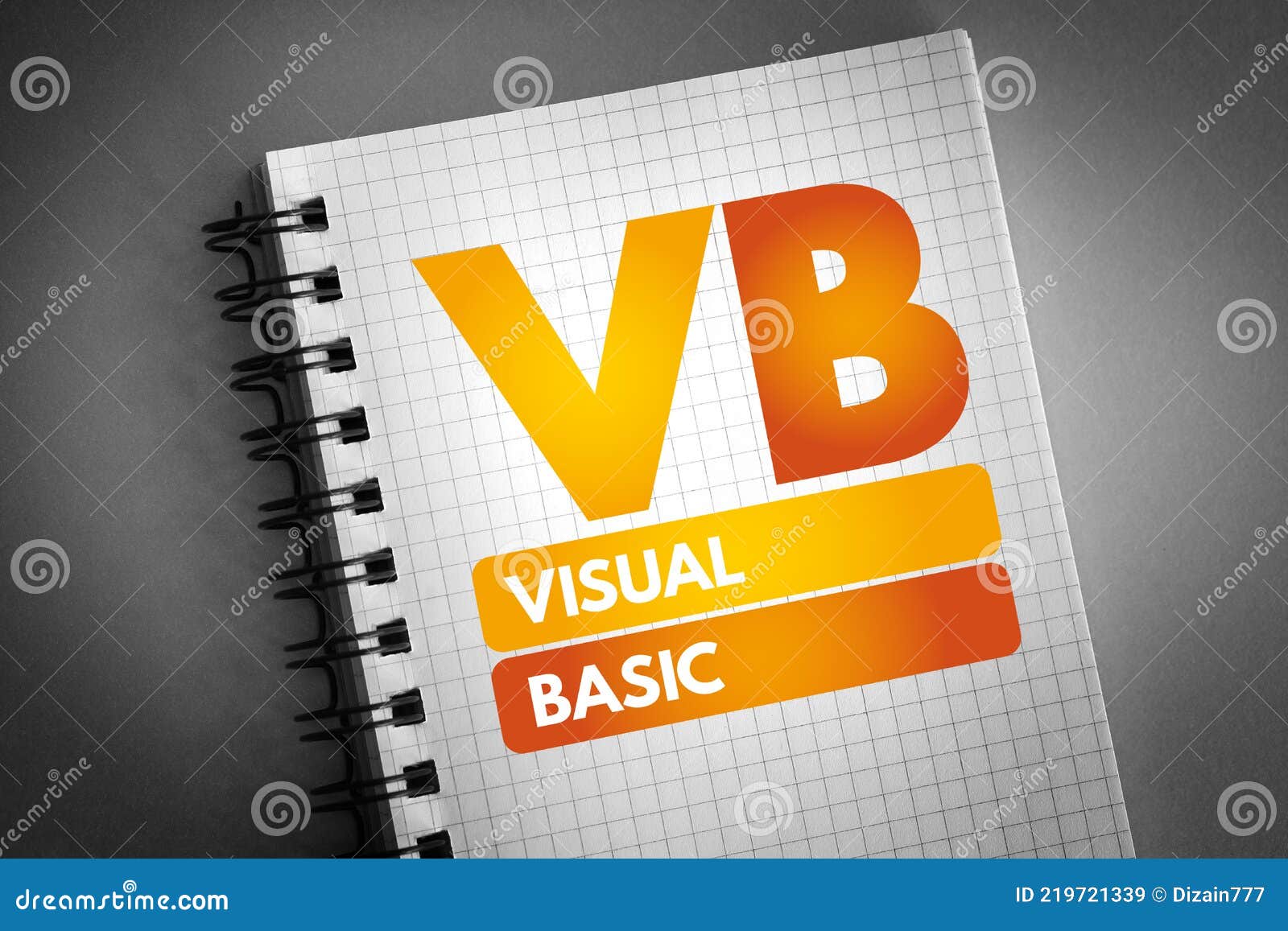 VB - Visual Basic Is A Name For A Family Of Programming Languages, Acronym Stamp Concept ...