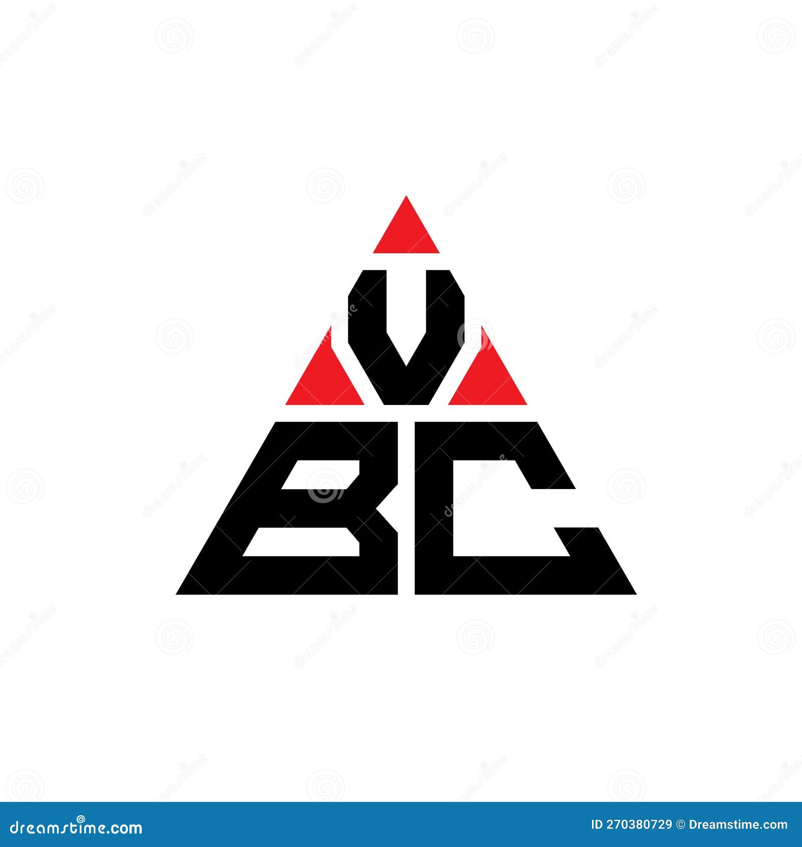 VBC Triangle Letter Logo Design with Triangle Shape. VBC Triangle Logo ...
