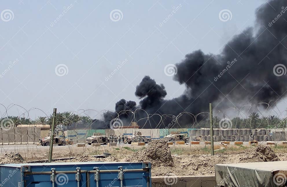 VBIED at the Gate stock photo. Image of military, destroyed - 5937648