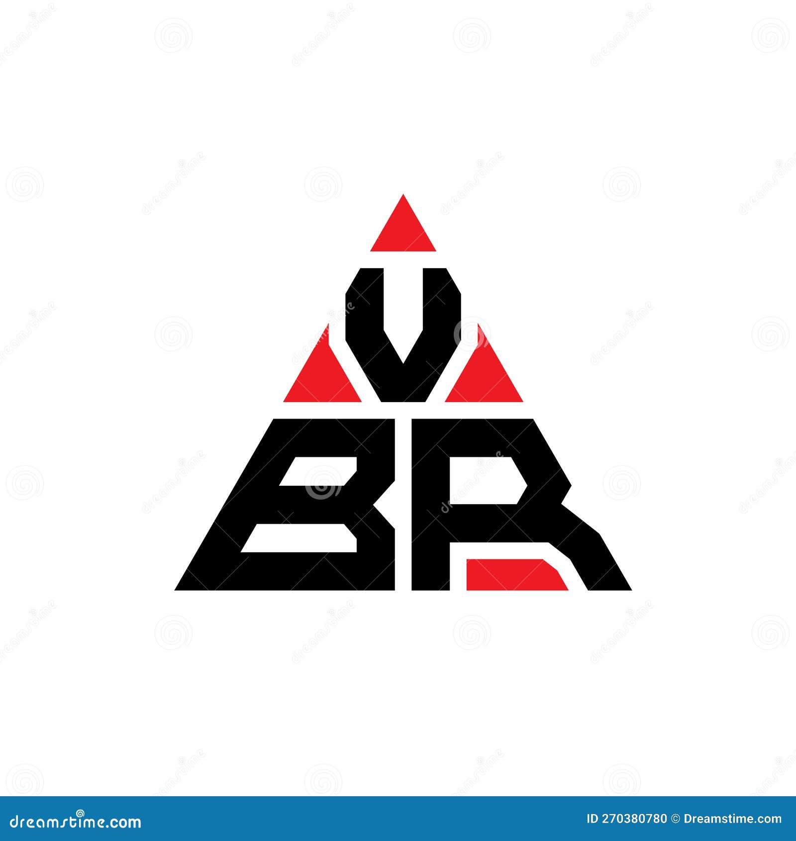 VBR Triangle Letter Logo Design with Triangle Shape. VBR Triangle Logo ...
