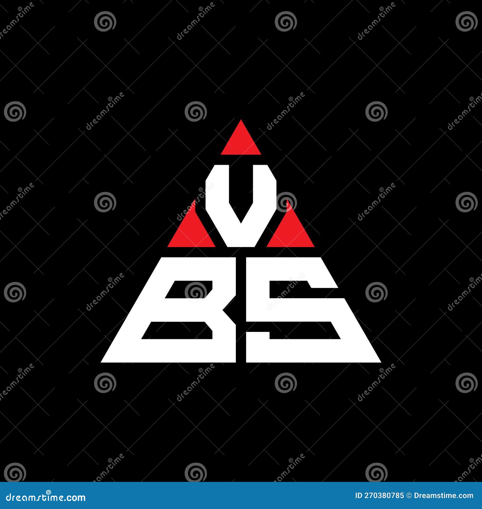 VBS Triangle Letter Logo Design with Triangle Shape. VBS Triangle Logo ...