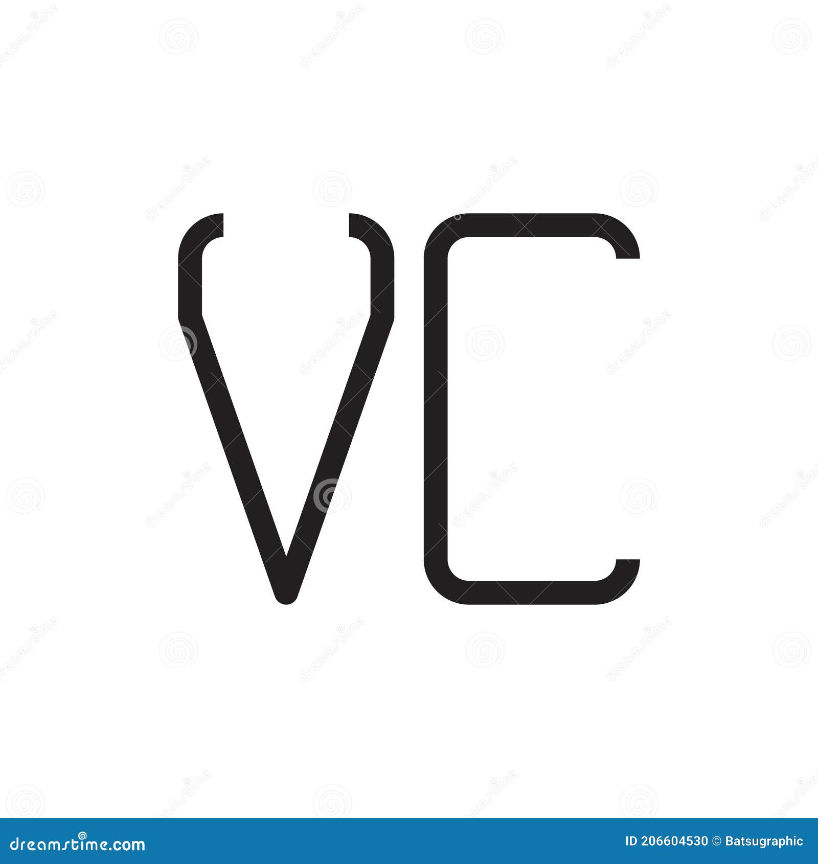 Vc Initial Letter Vector Logo Icon Stock Vector - Illustration of ...