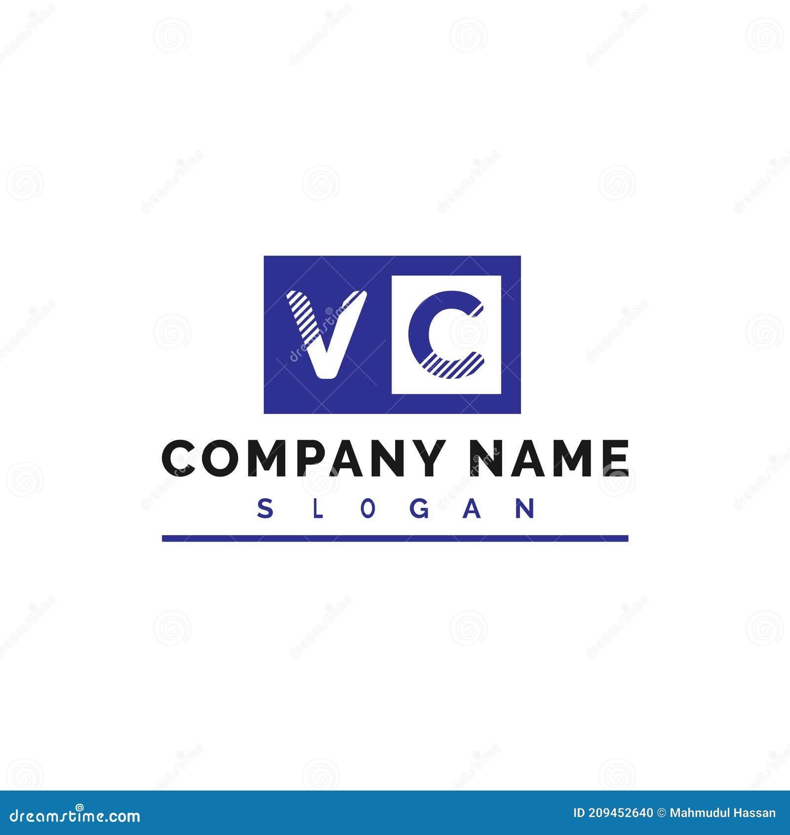 VC Logo Design. VC Letter Logo Vector Illustration - Vector Stock ...